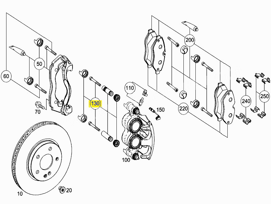 GEZİCİ OTOMOTİV - A0004210850 0004210850 MERCEDES W447 VİTO ÖN KALİPER ...