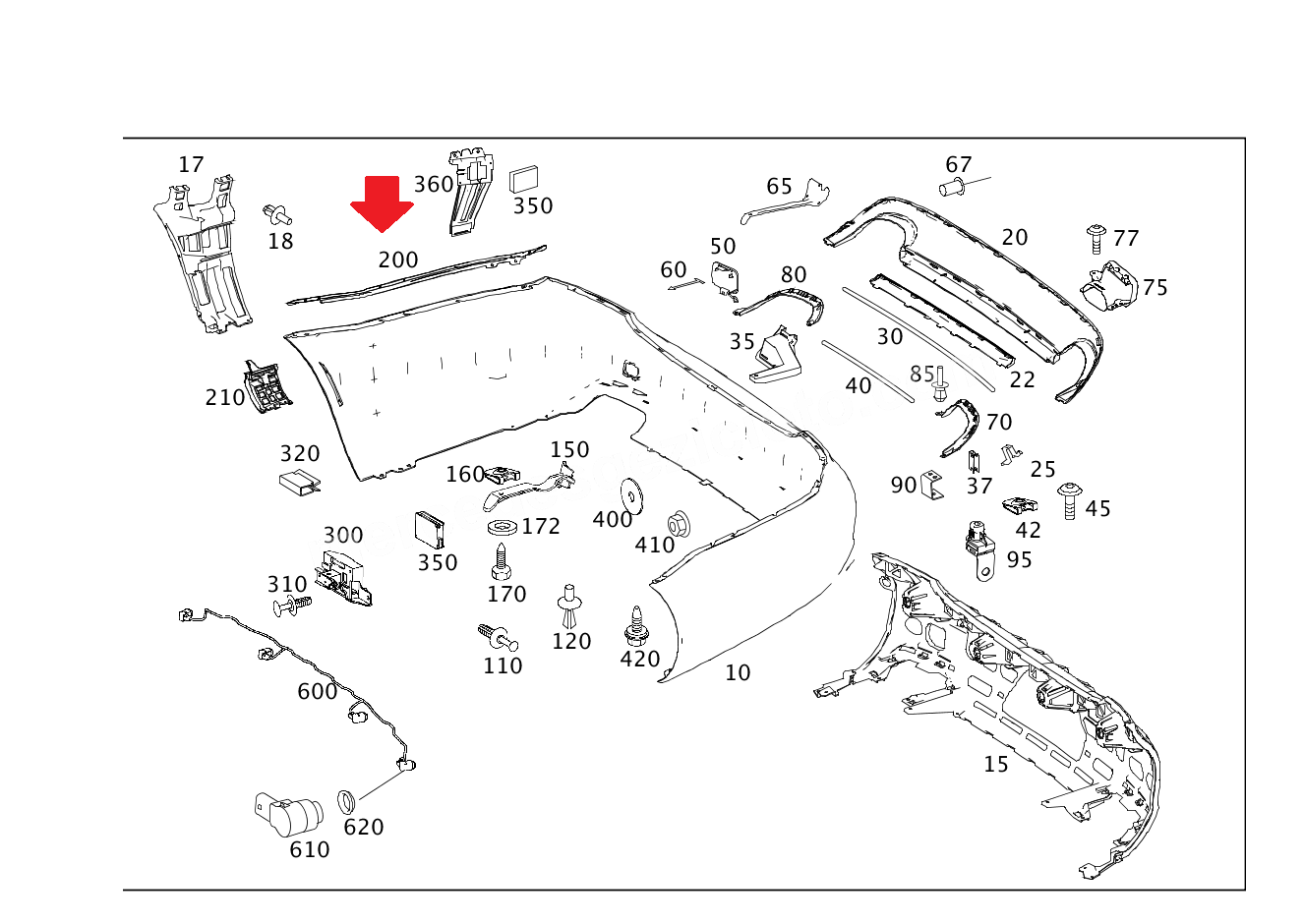 GEZİCİ OTOMOTİV - A2168850216 2168850216 W216 SAĞ ARKA TAMPON TUTUCUSU ...