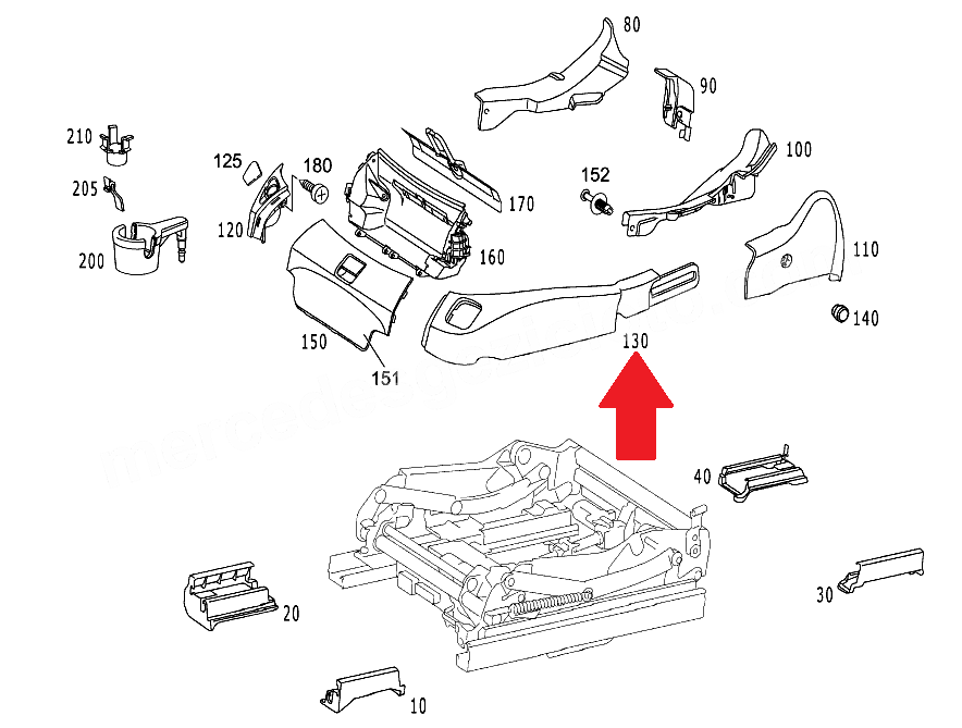 GEZİCİ OTOMOTİV - A2309184630 9C75 2309184630 9C75 MERCEDES W230 KOLTUK ...