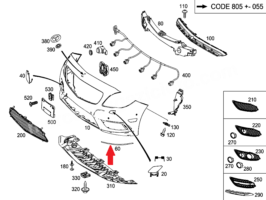 GEZİCİ OTOMOTİV - A2468850421 2468850421 MERCEDES W246 SOL ÖN TAMPON ...