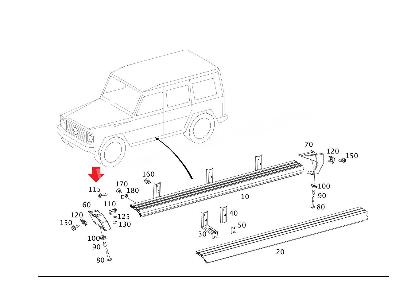 GEZİCİ OTOMOTİV - A4638550014 4638550014 W463 TUTUCU ORJİNAL