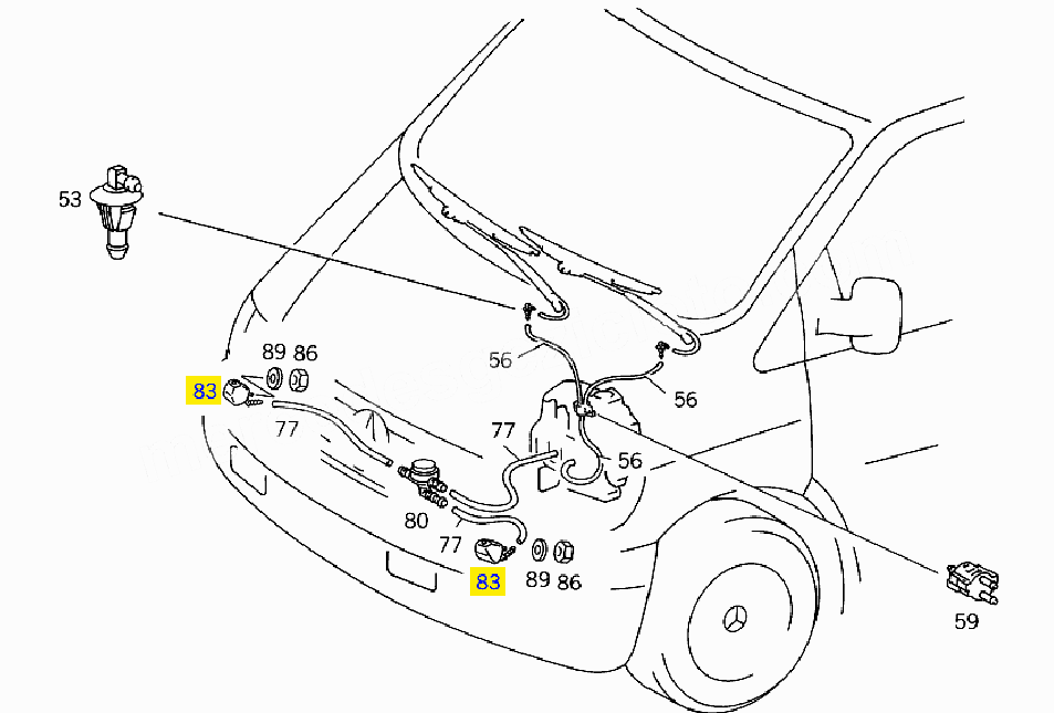GEZİCİ OTOMOTİV - A6388600047 6388600047 MERCEDES W638 SU FİSKİYESİ ORJİNAL
