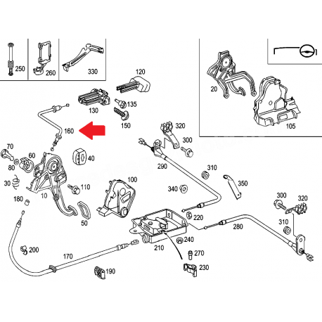 GEZİCİ OTOMOTİV - A2037500097 2037500097 MERCEDES W203 BAGAJ TAKOZU ORJİNAL
